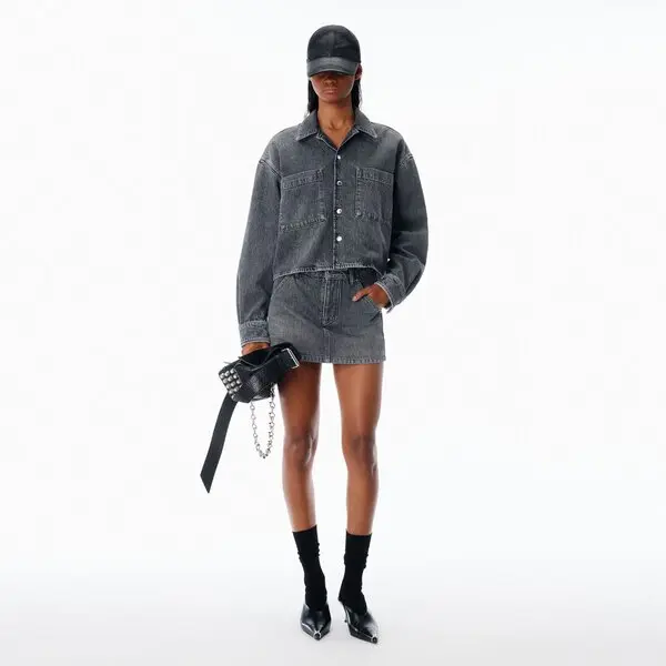 Alexander Wang Carpenter Mini Skort - Light Grey