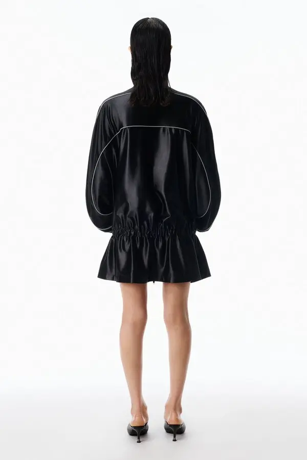 Alexander Wang Drop Waist Parka Dress With Reflective Piping