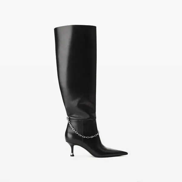 Alexander Wang Akila Slouch Leather Boots - Black
