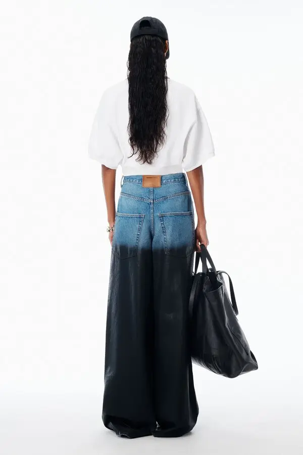 Alexander Wang Cropped Cinched Cotton Polo