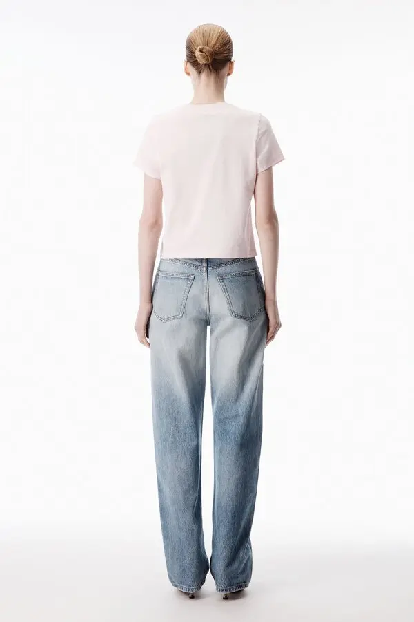 Alexander Wang Puff Logo Baby Tee - Light Pink
