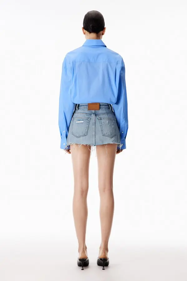 Alexander Wang Prestyled Skort Romper - Authentic Light Indigo