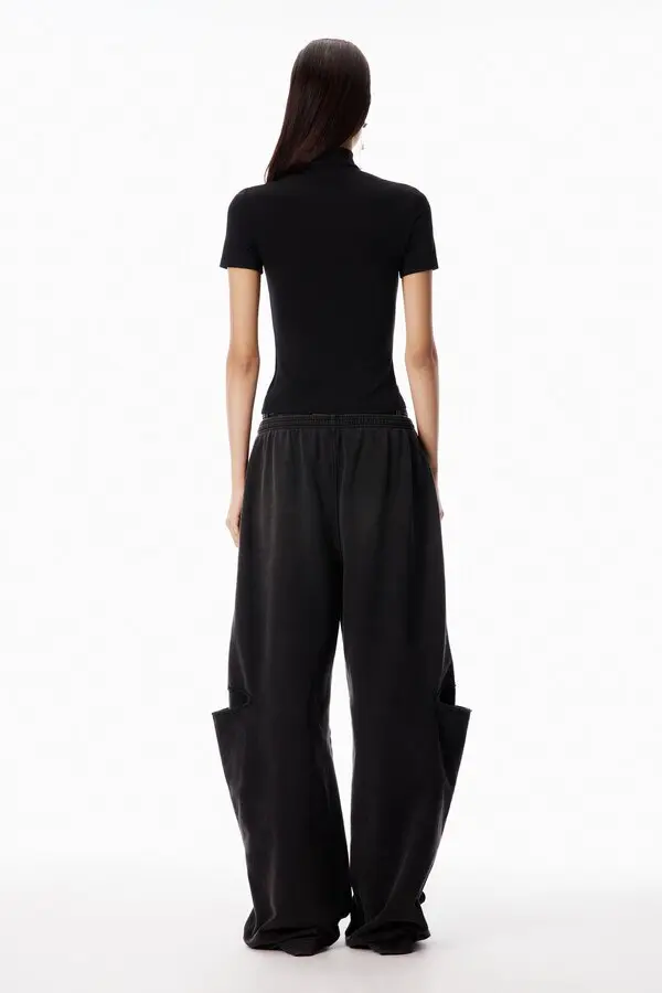 Alexander Wang Rashguard Mock Neck Top - Black