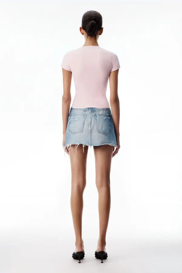 Alexander Wang Knit Logo Baby Tee - Light Pink