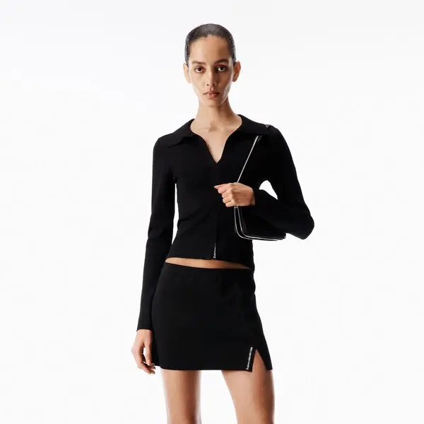 Alexander Wang Knit Long Sleeve Polo