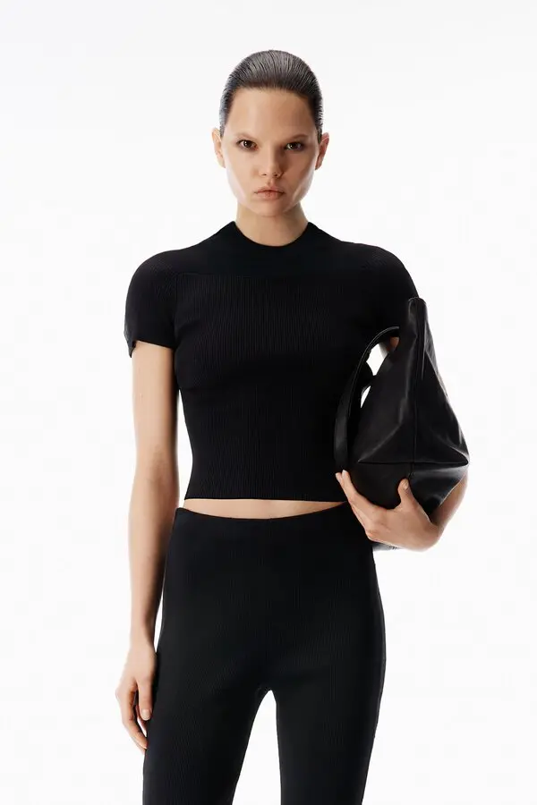 Alexander Wang Debossed Logo Fitted Top