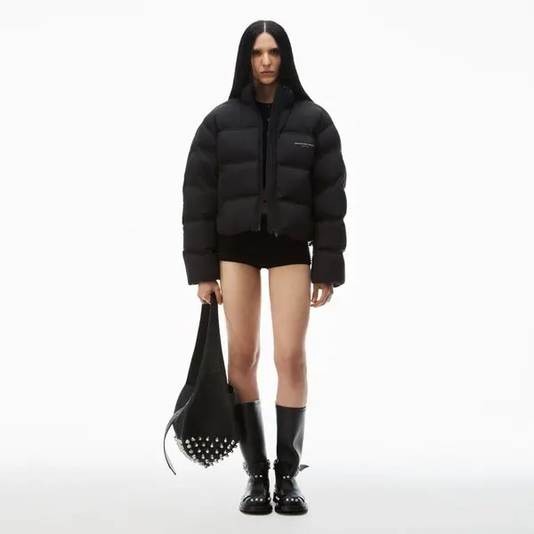 Alexander Wang Logo Reflective Puffer Coat