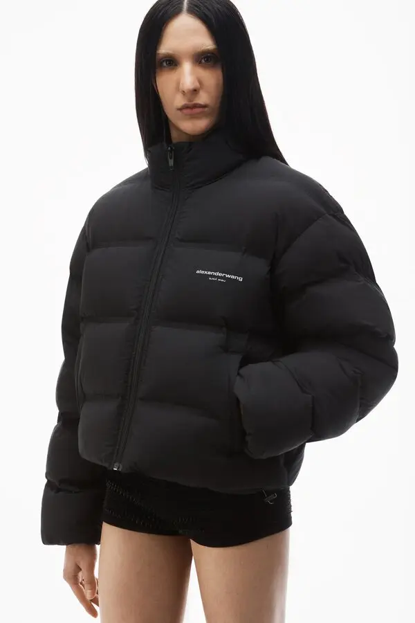 Alexander Wang Logo Reflective Puffer Coat