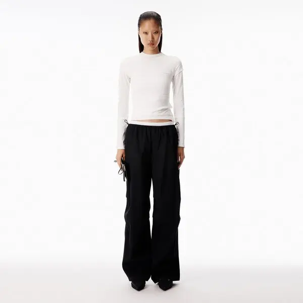 Alexander Wang Logo Elastic Mid-rise Pant