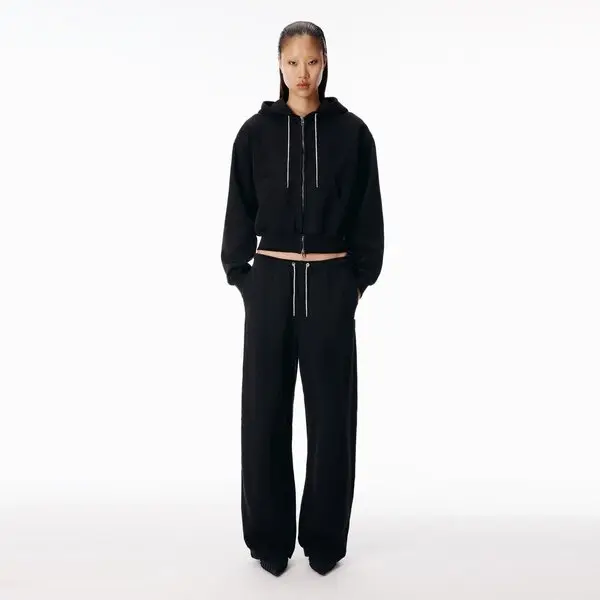 Alexander Wang Crystal Drawcord Sweatpants - Black