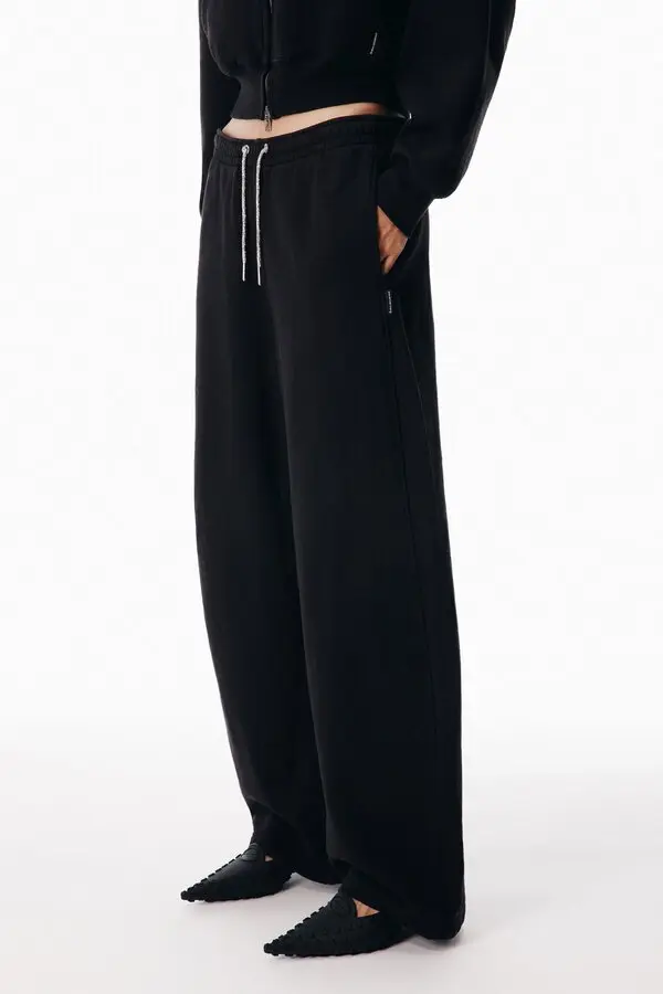 Alexander Wang Crystal Hotfix Drawcord Sweatpant