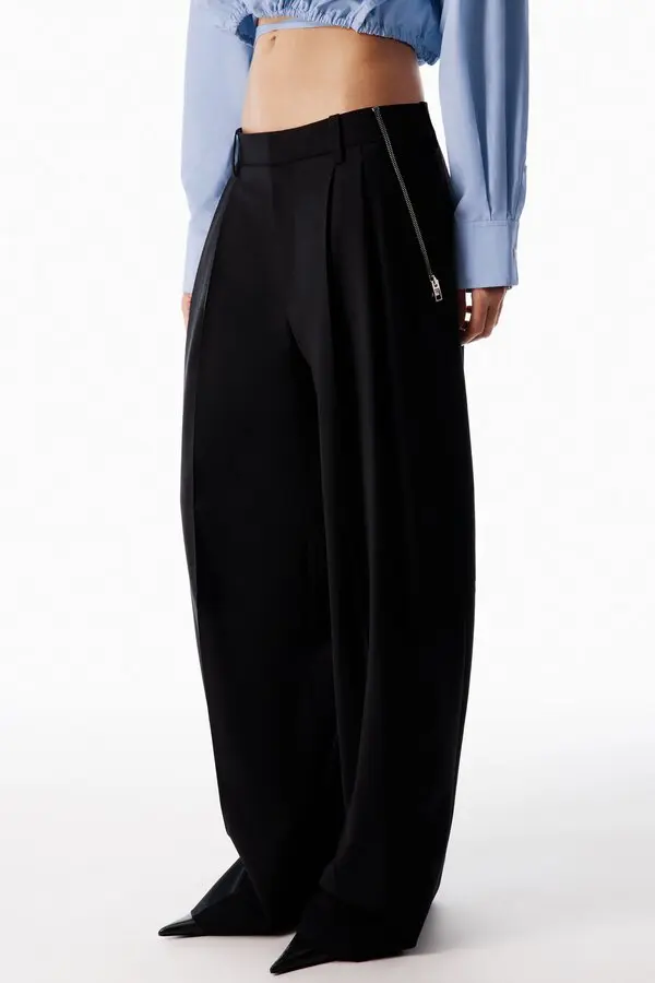 Alexander Wang Tropical Wool Tailored Pant - Black