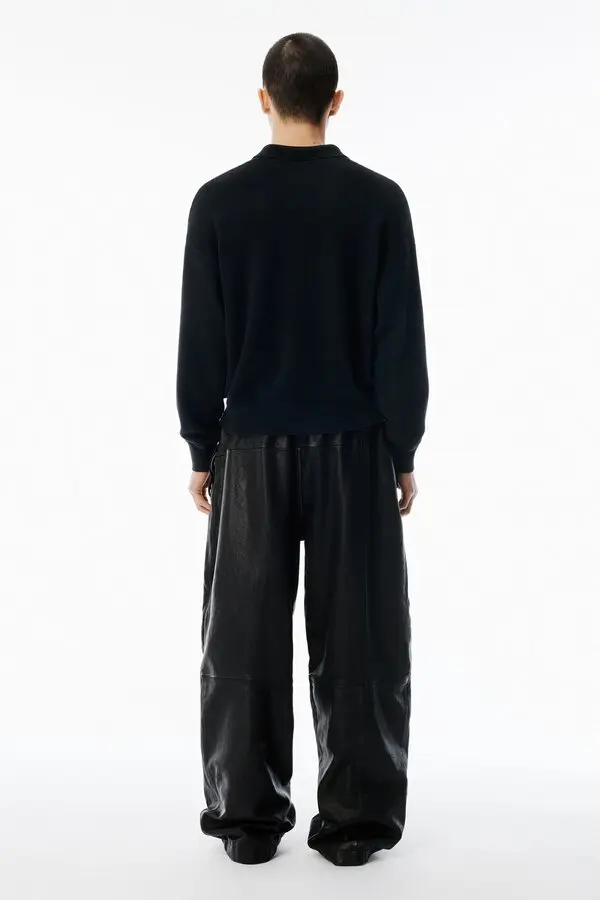 Alexander Wang Wool-blend Henley Pullover - Black