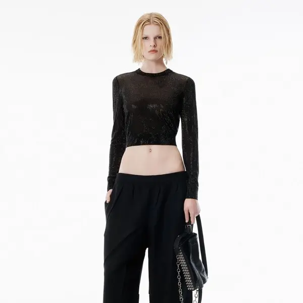 Alexander Wang Crystal Pullover - Black