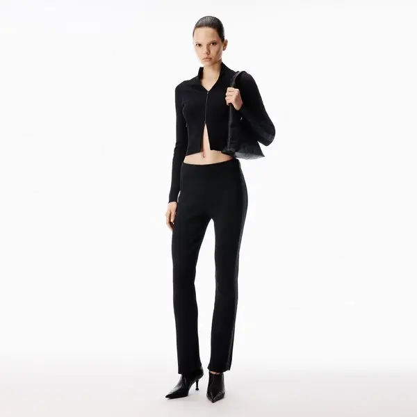 Alexander Wang Debossed Logo Fitted Jacket - Black