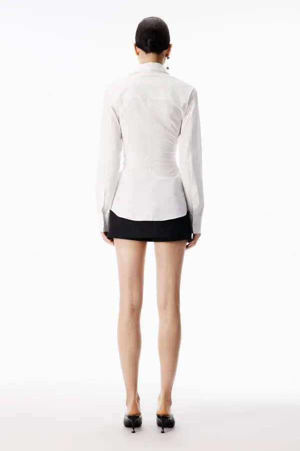 Alexander Wang Gathered Bust Fitted Shirt - White
