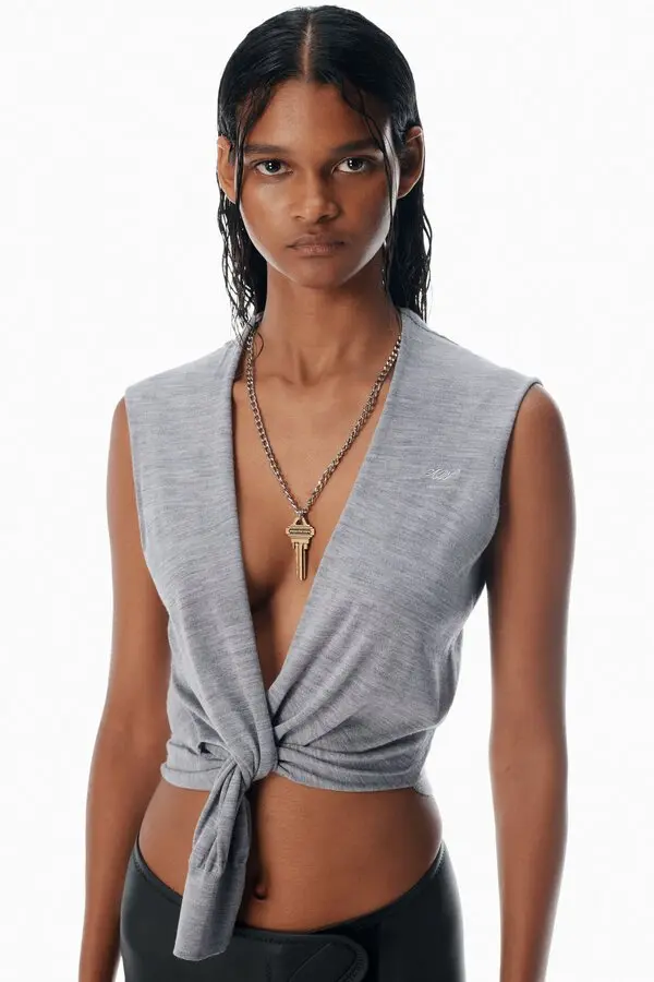 Alexander Wang Merino Wool Nameplate Top