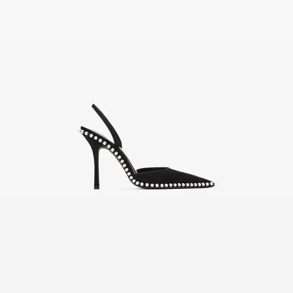 Alexander Wang Suede Tia Slingback - Black