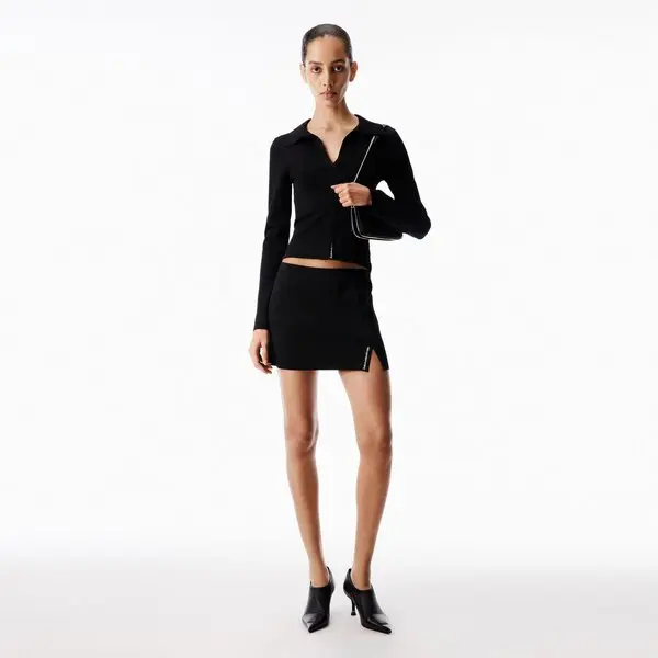 Alexander Wang Knit Logo Mini Skirt