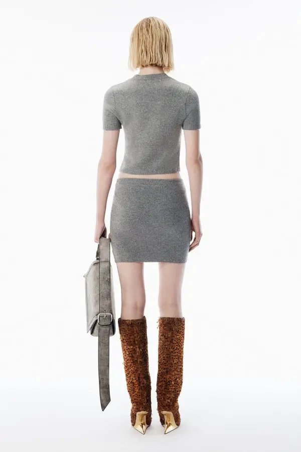 Alexander Wang Wool-blend Hotfix Miniskirt