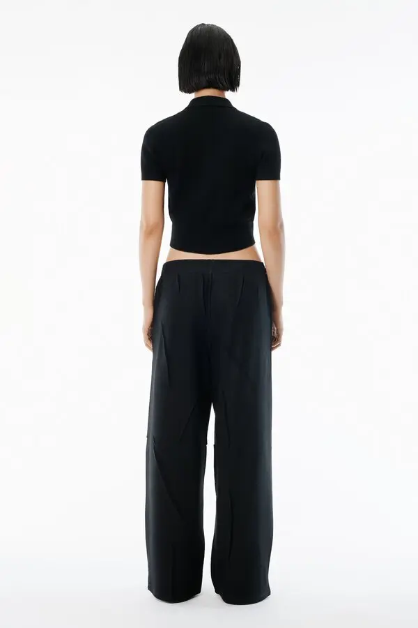 Alexander Wang Wool Short Sleeve Polo Cardigan