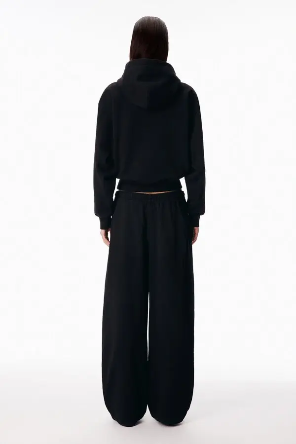 Alexander Wang Crystal Hotfix Drawcord Zip-up Hoodie