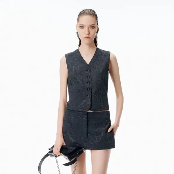 Alexander Wang Crystal Embellished Tailored Vest
