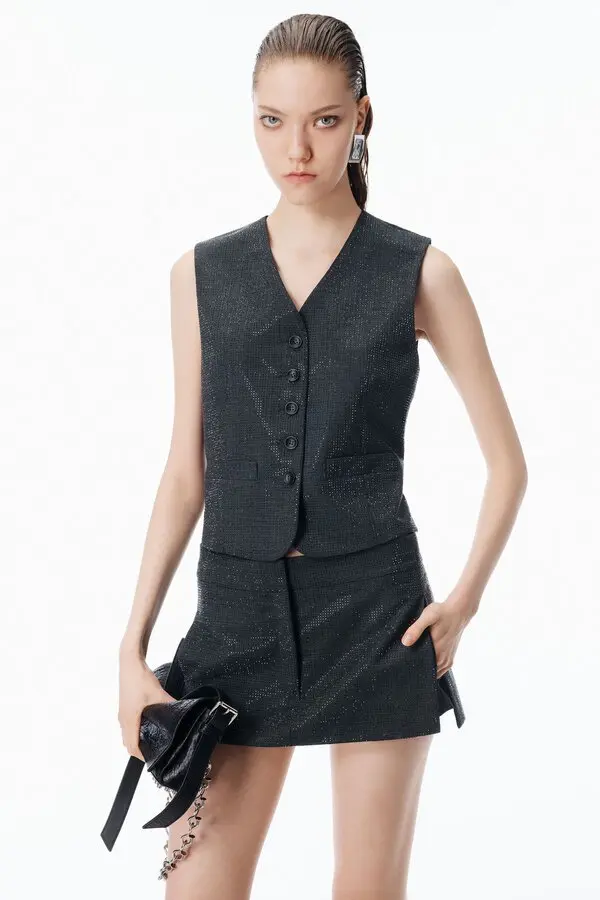 Alexander Wang Crystal Embellished Tailored Vest