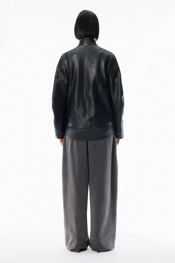 Alexander Wang Glossy Leather Moto Jacket