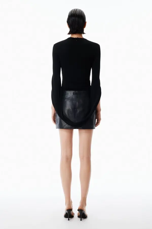 Alexander Wang Drape Back Long Sleeve Top