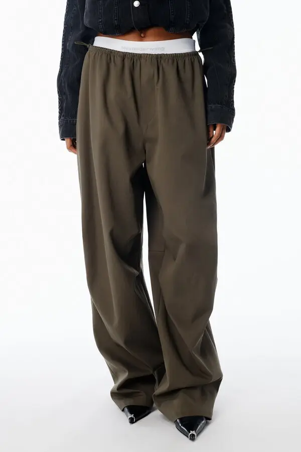 Alexander Wang Mid-rise Track Pant - Army Green