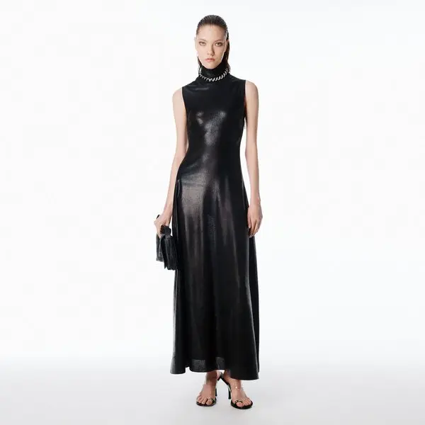 Alexander Wang Sleeveless Turtleneck Maxi Dress - Black
