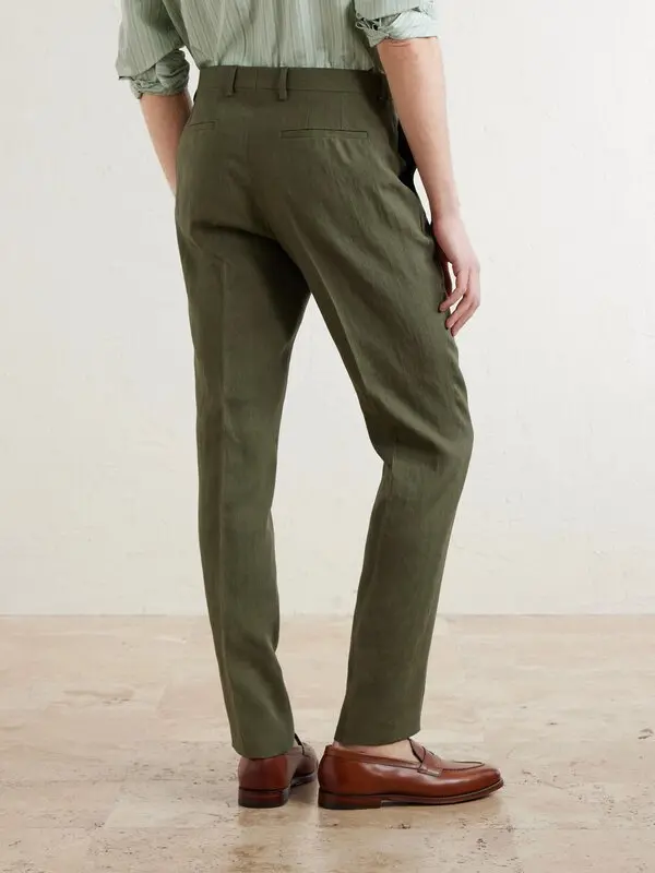 Paul Smith Slim-fit Tapered Linen Suit Trousers