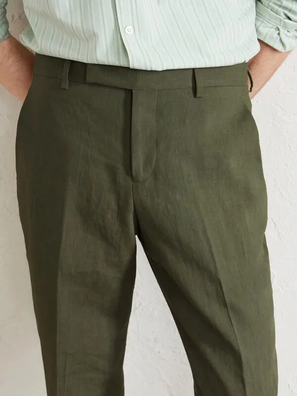 Paul Smith Slim-fit Tapered Linen Suit Trousers