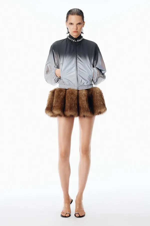 Alexander Wang Reflective Shrunken Track Jacket
