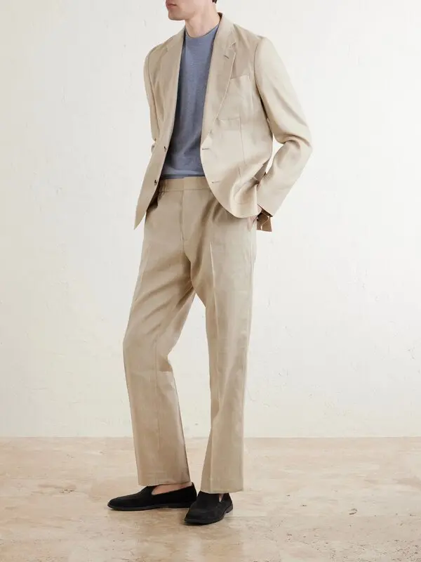 Paul Smith Linen And Wool-blend Twill Suit Jacket - Neutrals