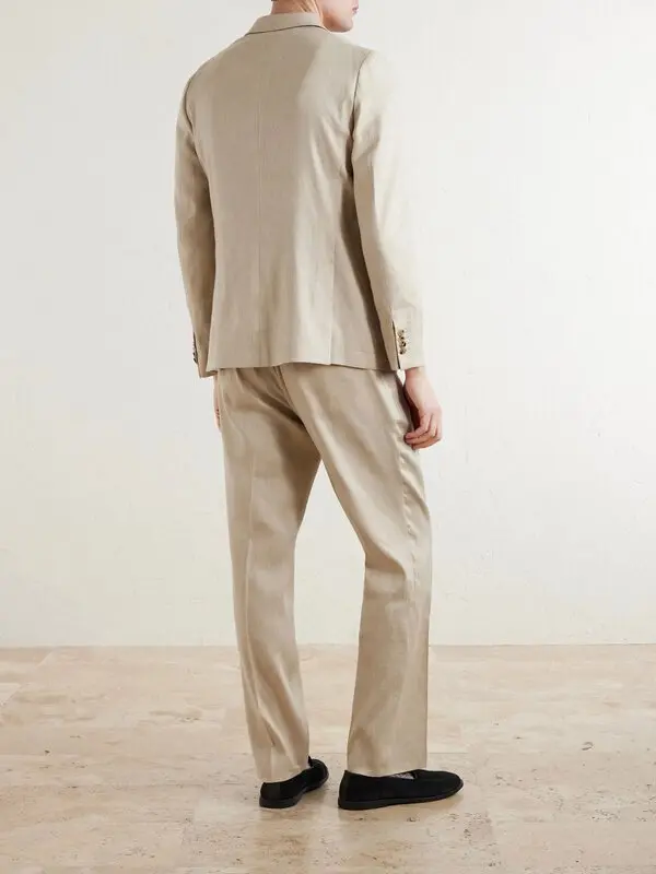Paul Smith Linen And Wool-blend Twill Suit Jacket - Neutrals