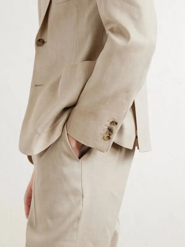 Paul Smith Linen And Wool-blend Twill Suit Jacket - Neutrals