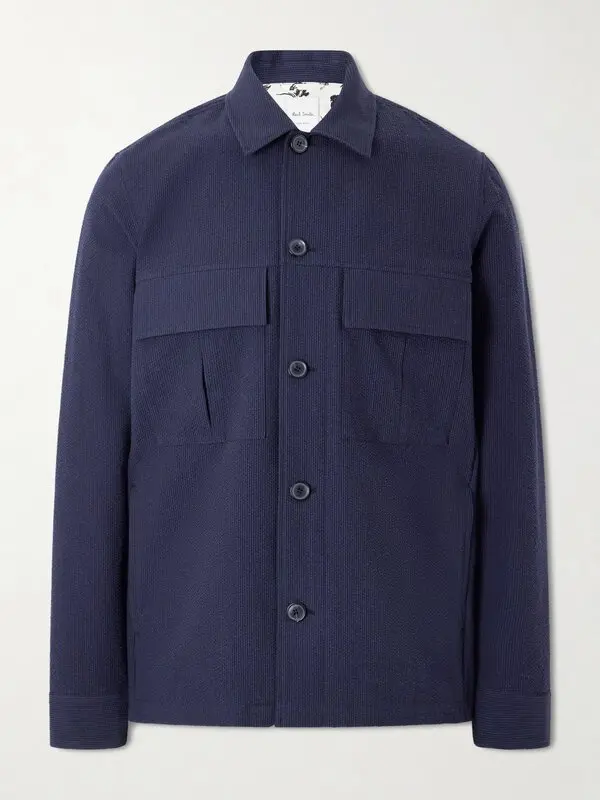 Paul Smith Cotton-blend Seersucker Overshirt