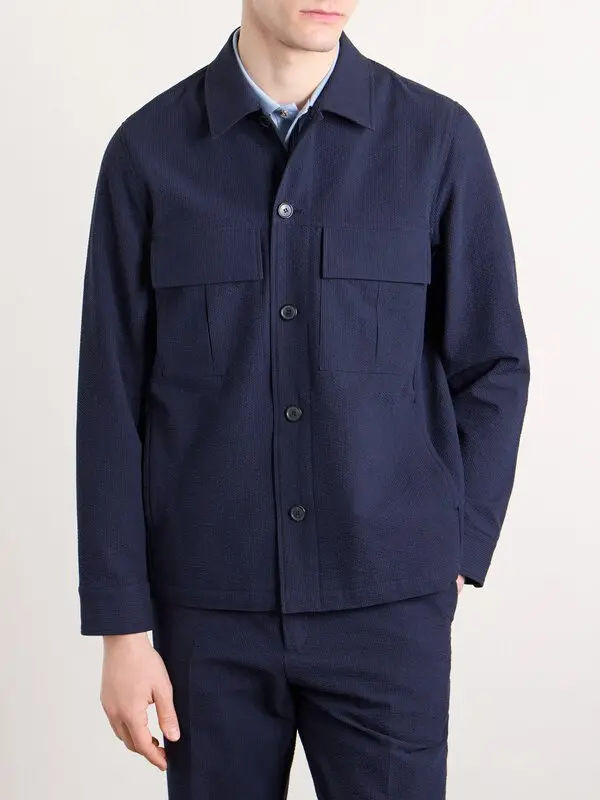 Paul Smith Cotton-blend Seersucker Overshirt