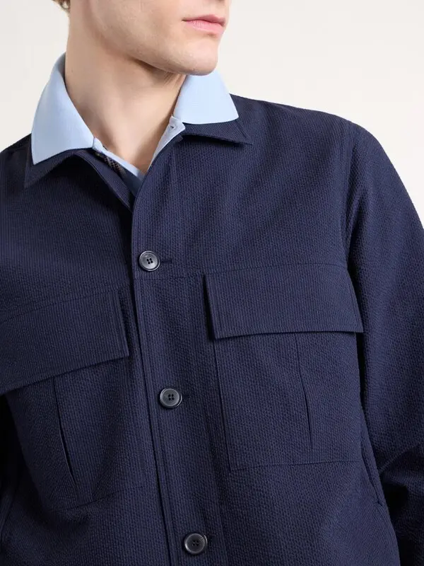Paul Smith Cotton-blend Seersucker Overshirt
