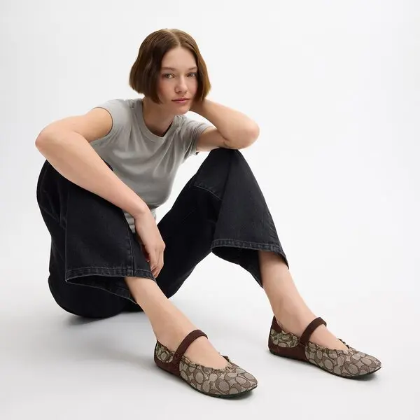 COACH Mary Jane Sneaker In Signature Jacquard