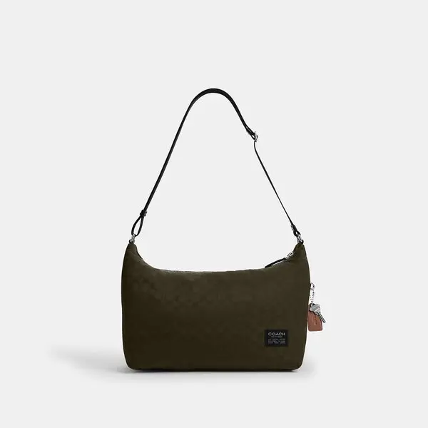 COACH Leo Crossbody In Signature Nylon - Dark Moss