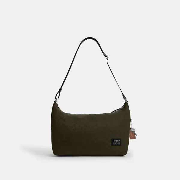 COACH Leo Crossbody In Signature Nylon - Dark Moss