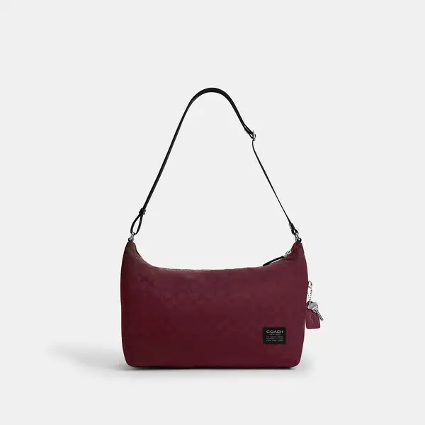 COACH Leo Crossbody In Signature Nylon - Light Maroon