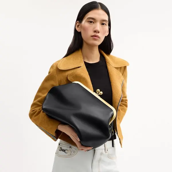 COACH Kisslock Frame Bag 27 - Brass/black
