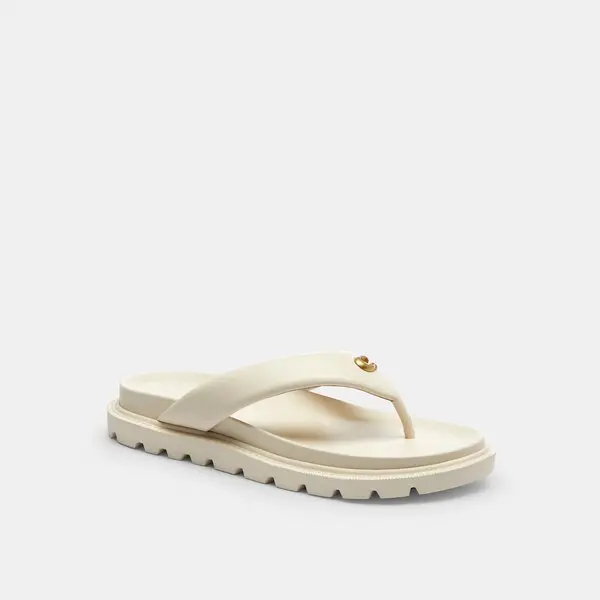 COACH Brynn Thong Sandal - Chalk