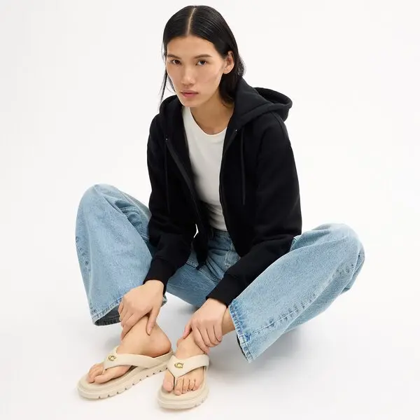 COACH Brynn Thong Sandal - Chalk