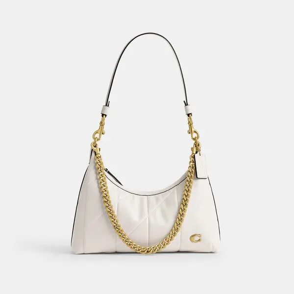 COACH Juliet Shoulder Bag 25 With Quilting - Brass/chalk