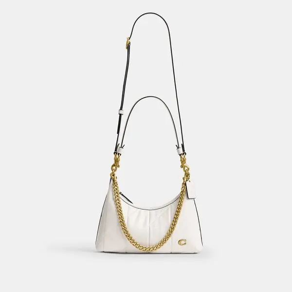 COACH Juliet Shoulder Bag 25 With Quilting - Brass/chalk